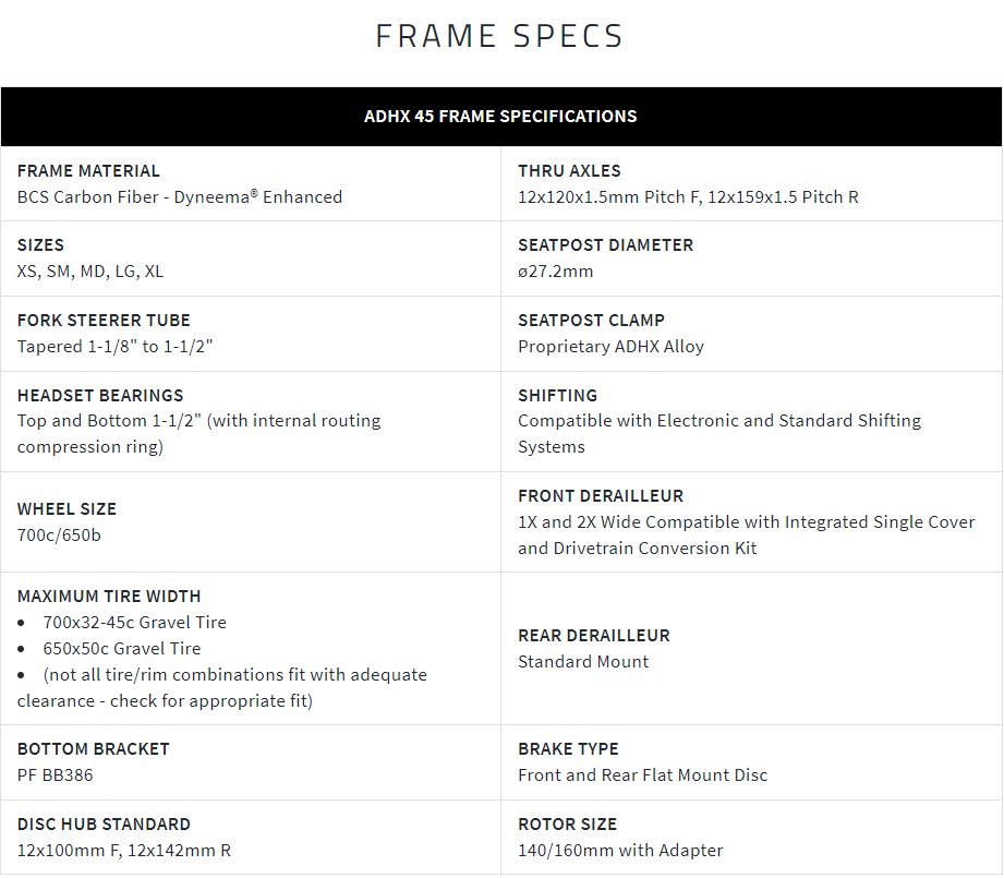 TIME ADHX 45 Gloss Carbon Gravel Frameset | South Side Distribution